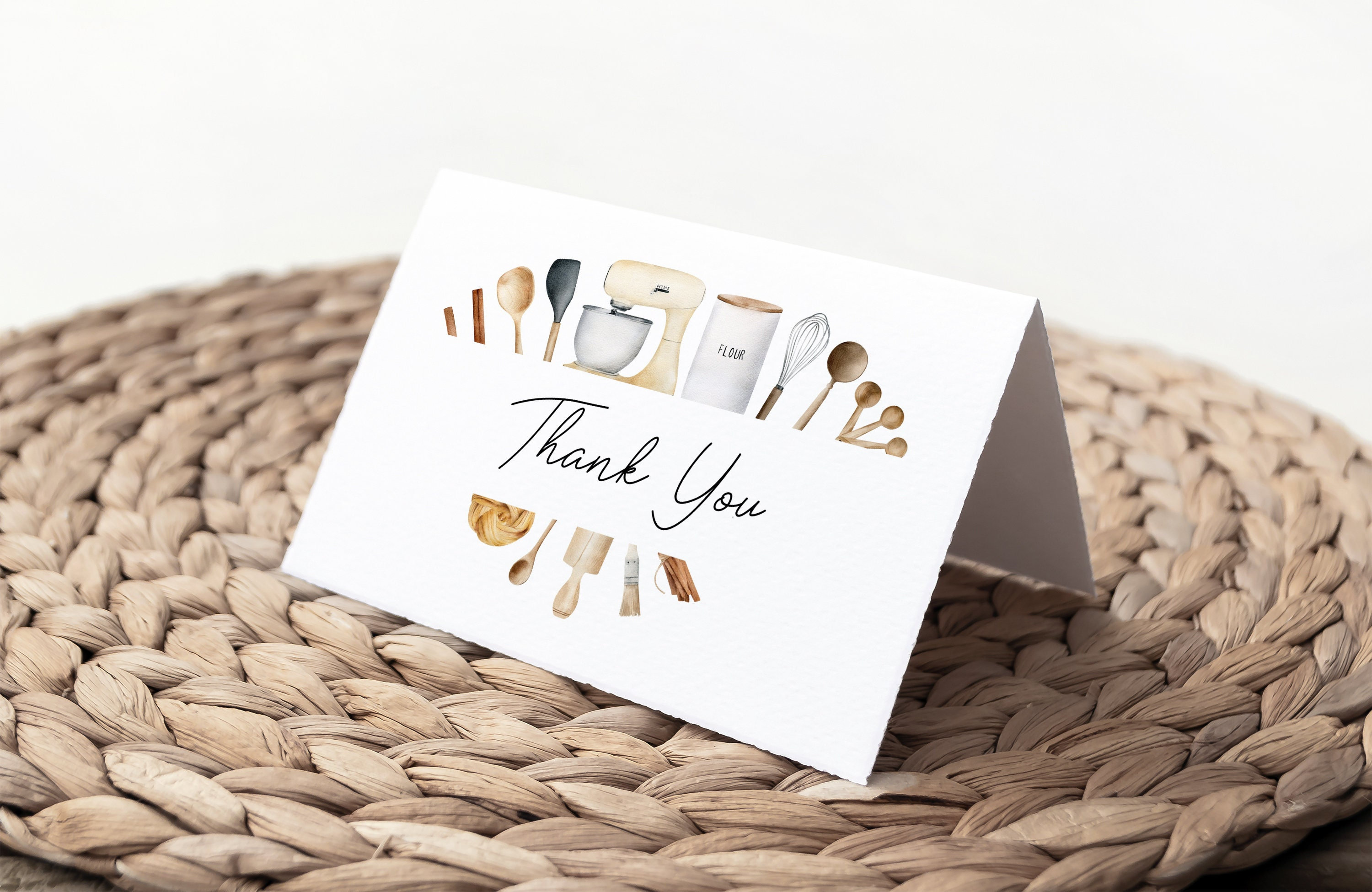 Kitchen Tools Thank You Card, Pantry Pounding Thank You Note, Baking ...