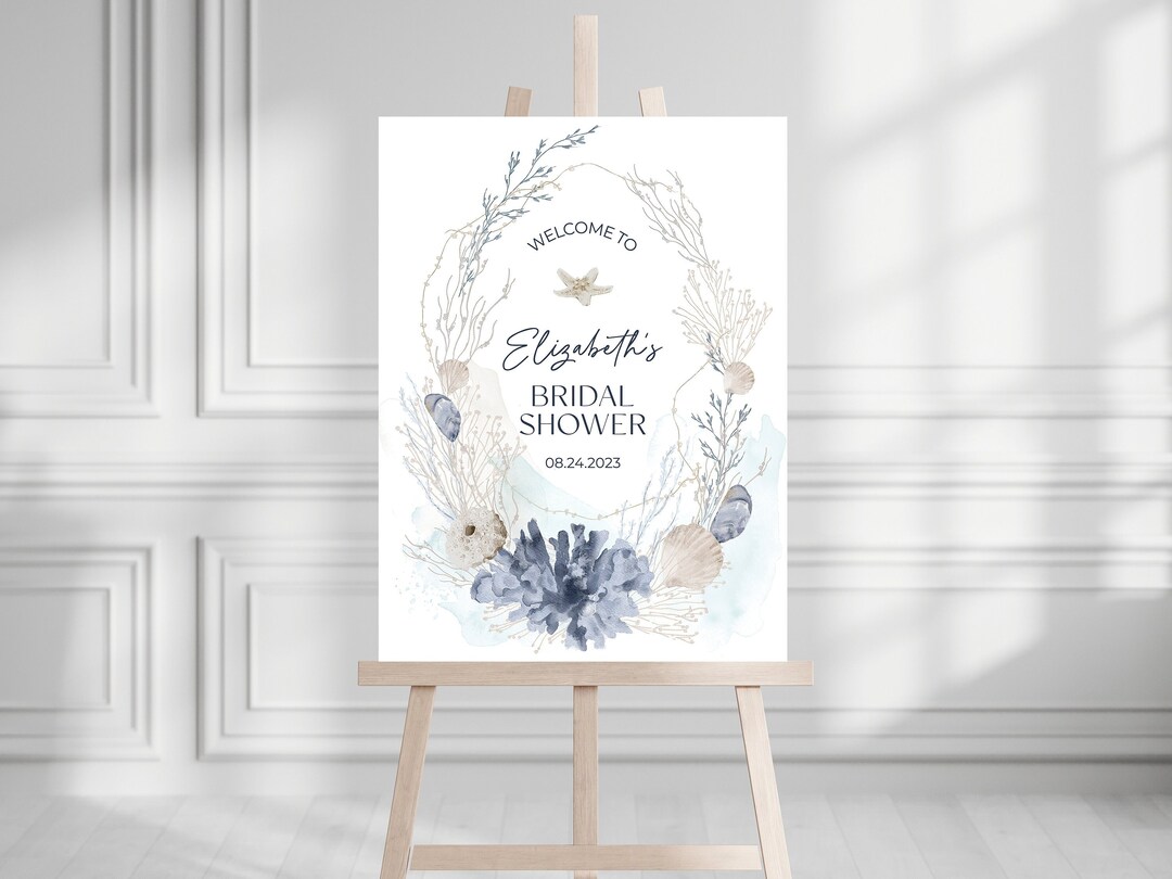 Ocean Welcome Sign 18x24 Beach Welcome Poster Summer Bridal - Etsy
