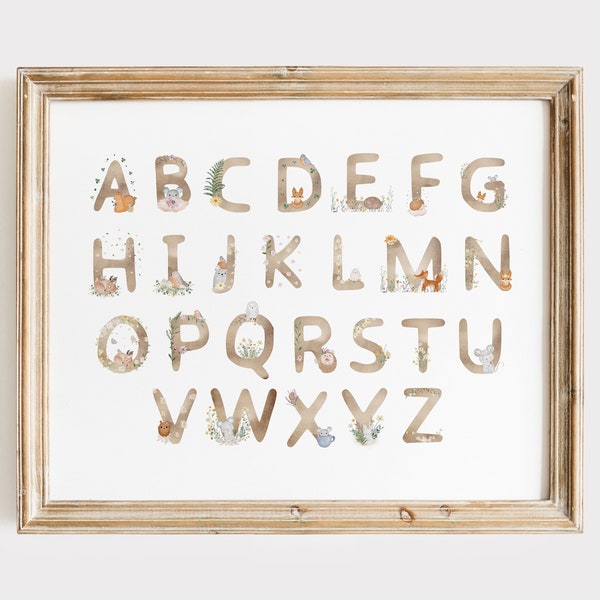 Woodland Alphabet - Etsy