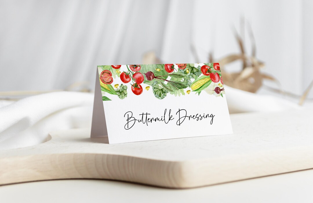 Editable Vegetable Place Card Template, Farmer's Market Food Label Tent ...