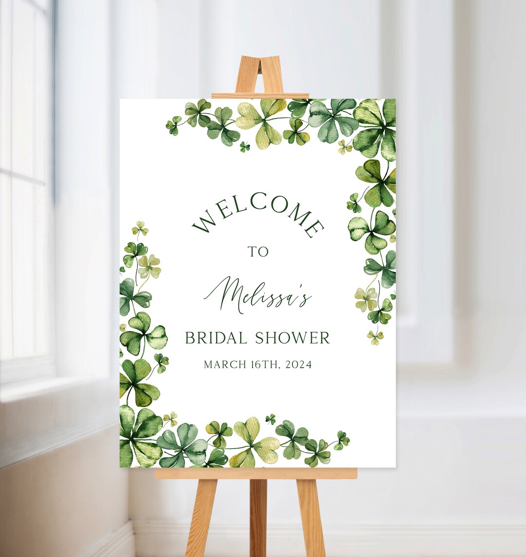 Irish Welcome Sign, 18x24, St. Patrick's Day Welcome Poster, Shamrock ...