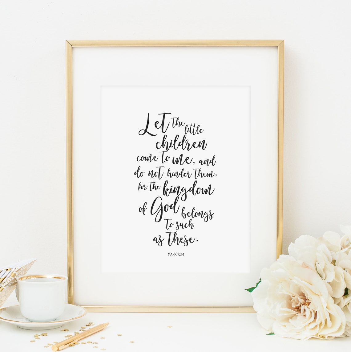 Nursery Bible Verse, Printable, Let the Little Children Come to Me ...