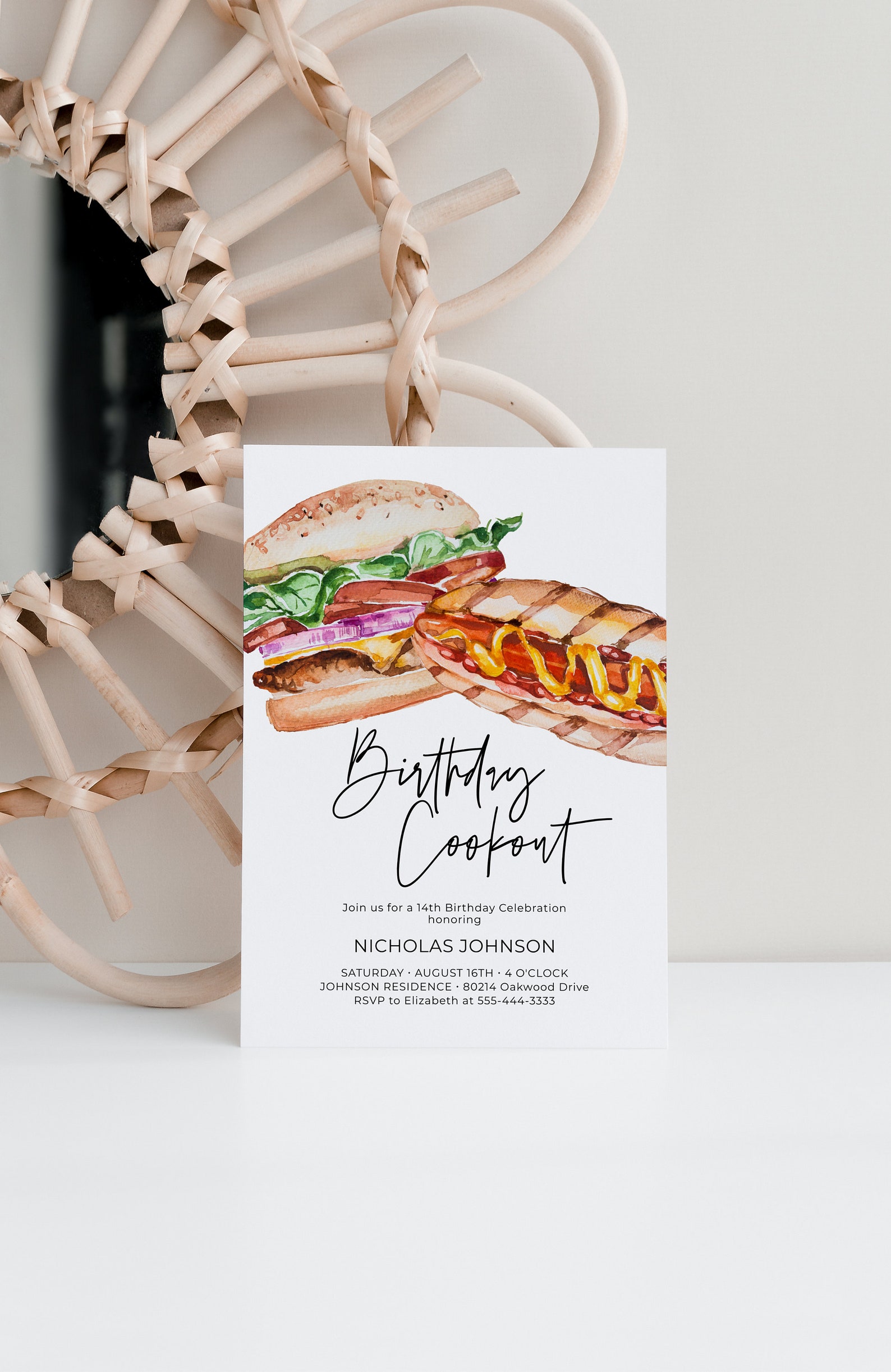 Cookout Birthday Party Invitation Cookout Invitation BBQ - Etsy