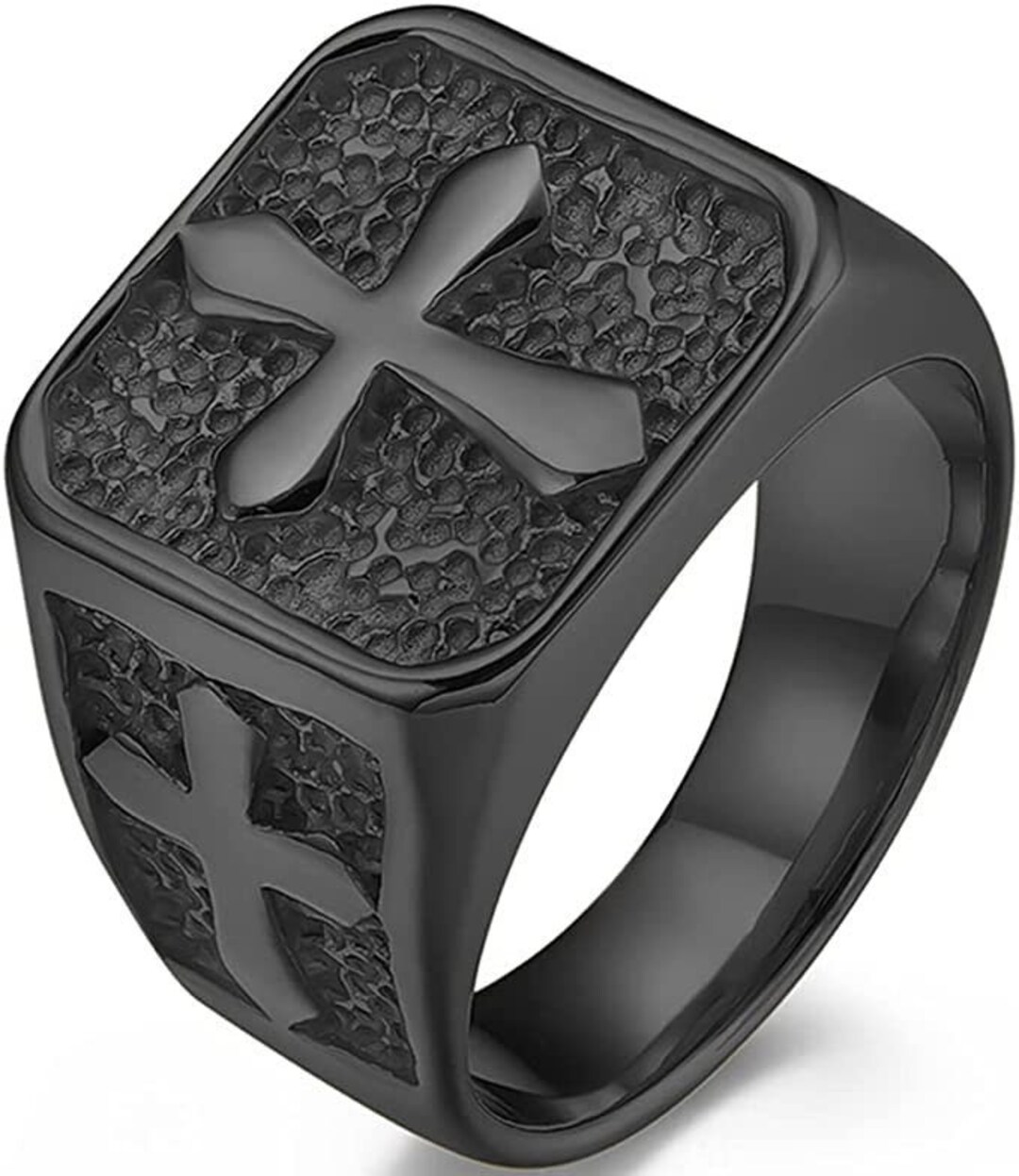 Cross Ring Stainless Steel Cross Ring Personalized Cross - Etsy