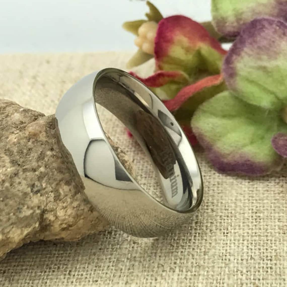 7mm Personalized Titanium Ring Custom Engraved Anniversary - Etsy