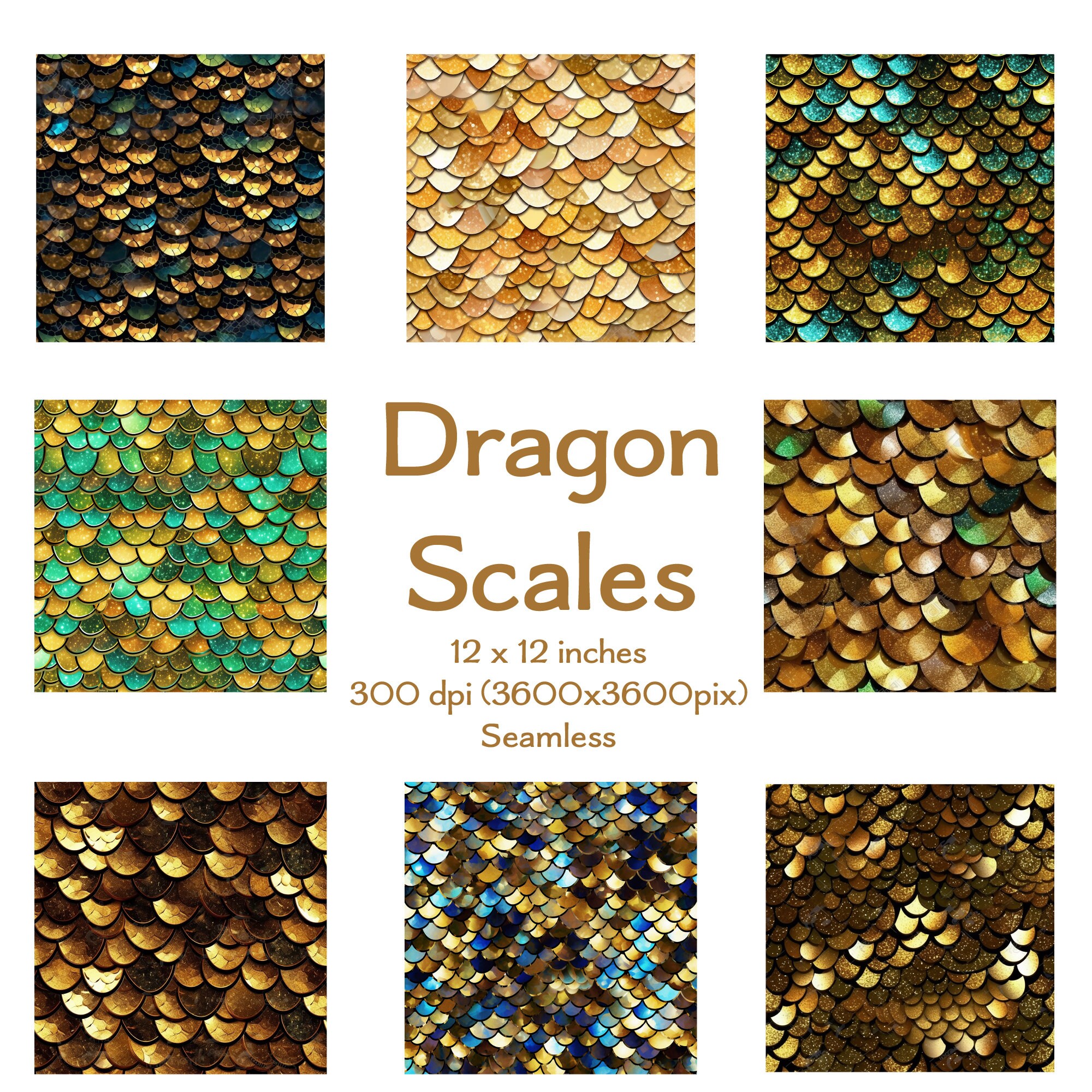 Dragon Scales Seamless Digital Paper - Etsy