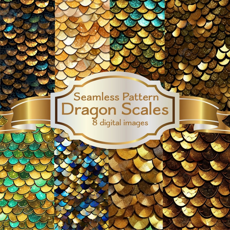 Dragon Scales Seamless Digital Paper - Etsy