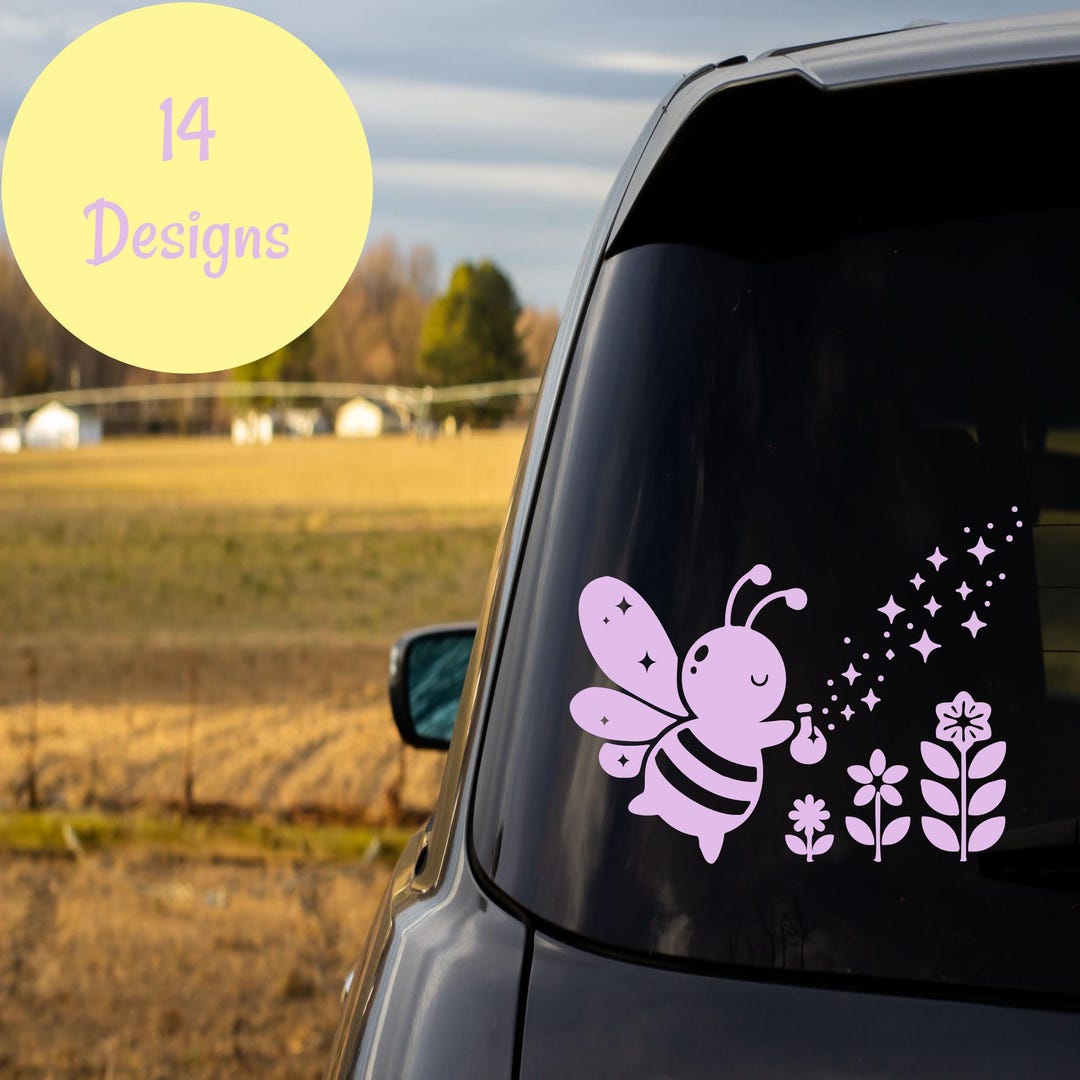 Cute Bee Decal-bumblebee Decal-car Decal-laptop Decal-mug Decal-tumbler ...