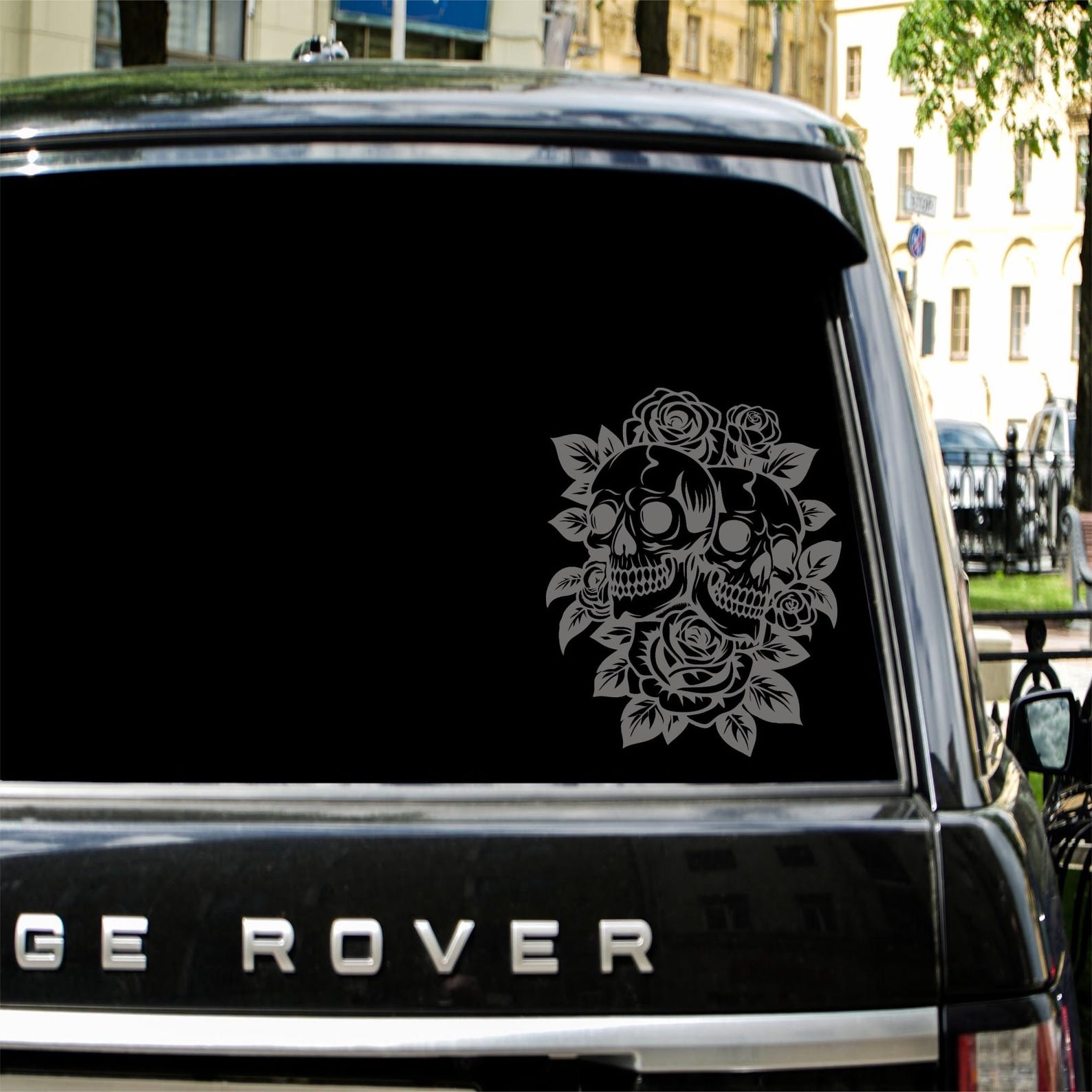 Skull Decal~floral Skulls~skeleton Decal - Etsy