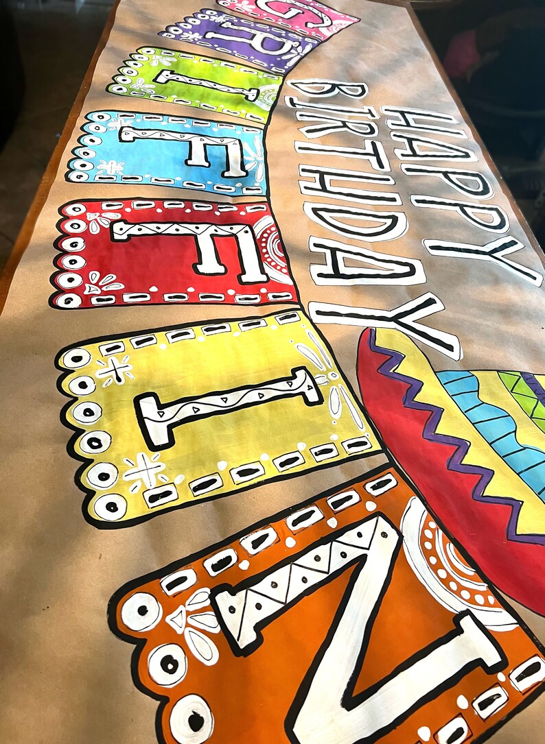 Custom Butcher Paper Party Banner - Etsy