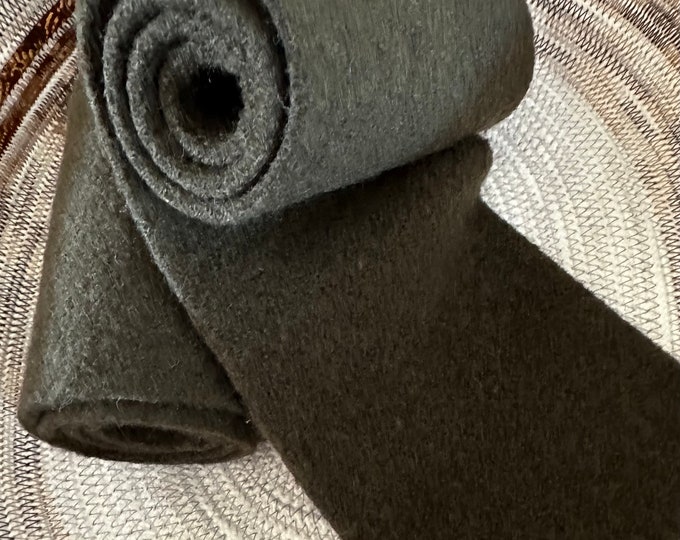 Green Boiled Wool Fabric, 4 in X 20 In, Wool Felt, Wool Appliqué, Olive ...