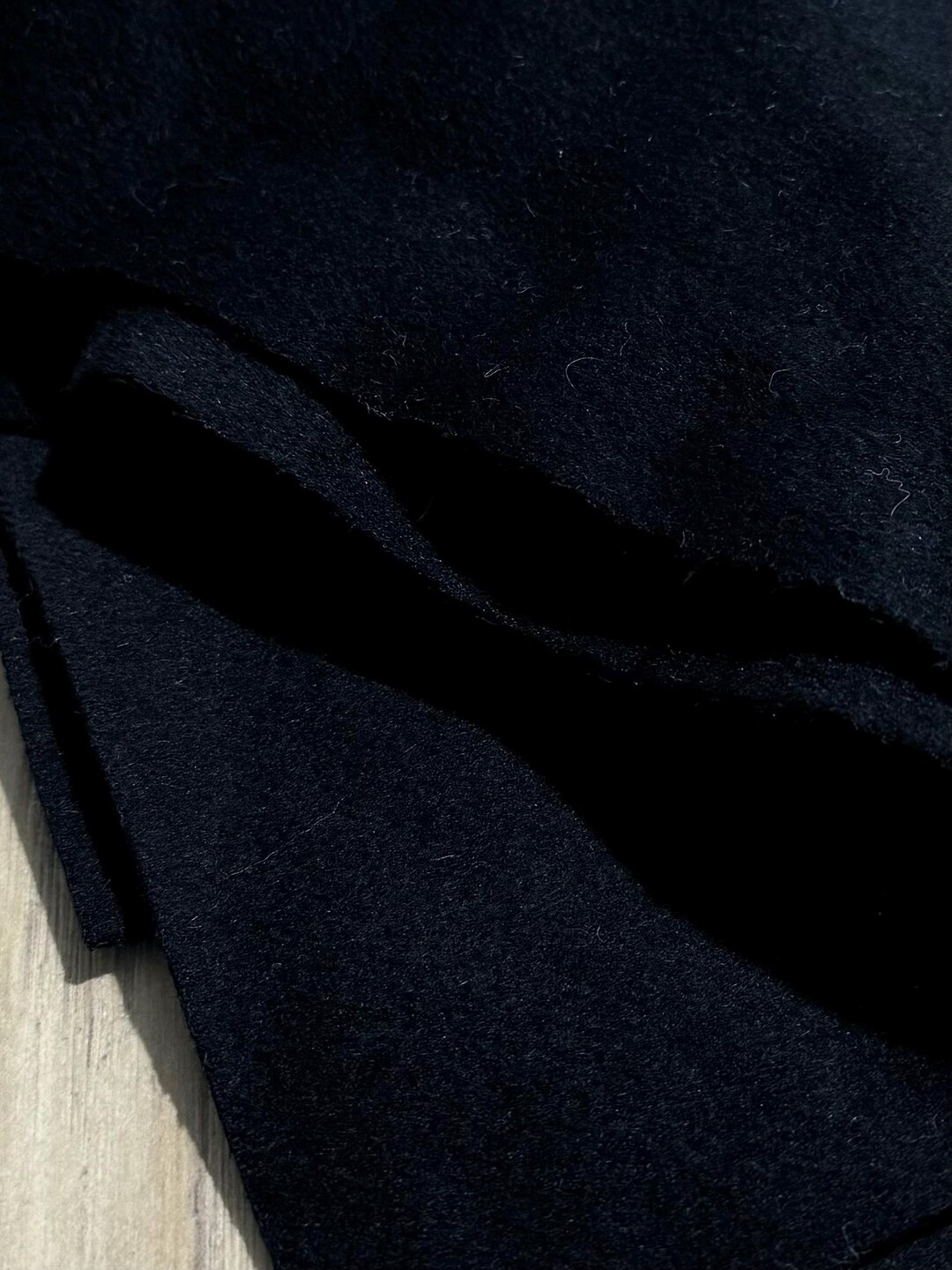 Pendleton Black Wool Fabric, Thick Wool, Black Felted Wool, Wool ...