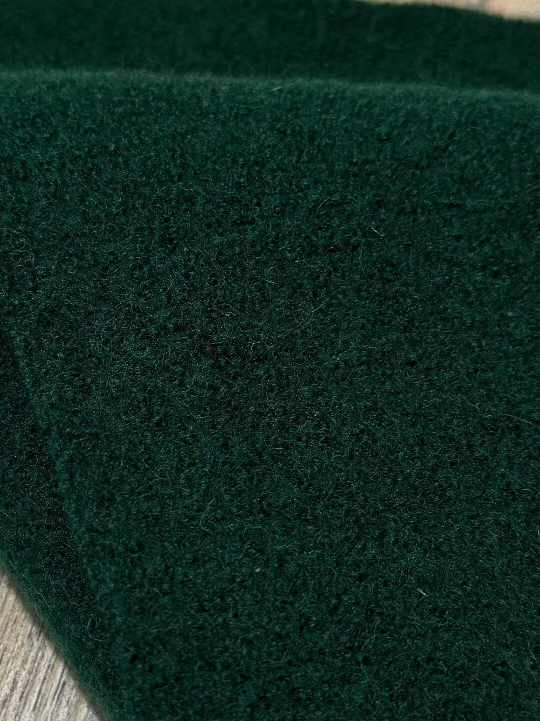 Green Boiled Wool Fabric, Wool Felt, Wool Appliqué, Dark Green Craft ...