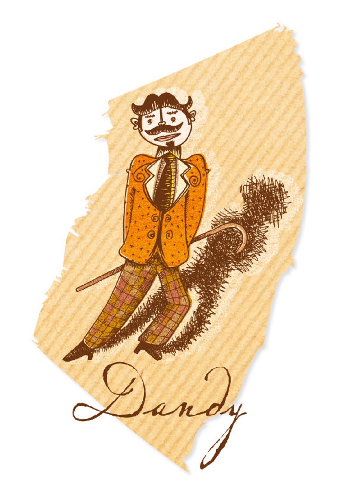 Image the Dandy - Poster With a Retro Chic Style Man in Suit With a ...