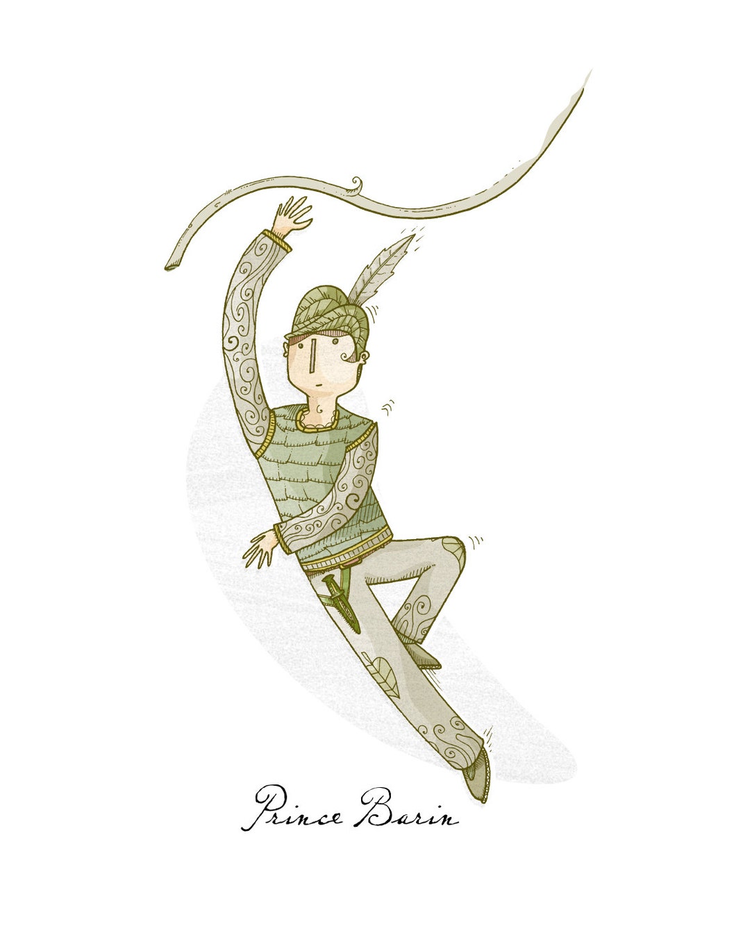 Portrait of Prince Barin Illustration Inspired by the Film Flash Gordon ...