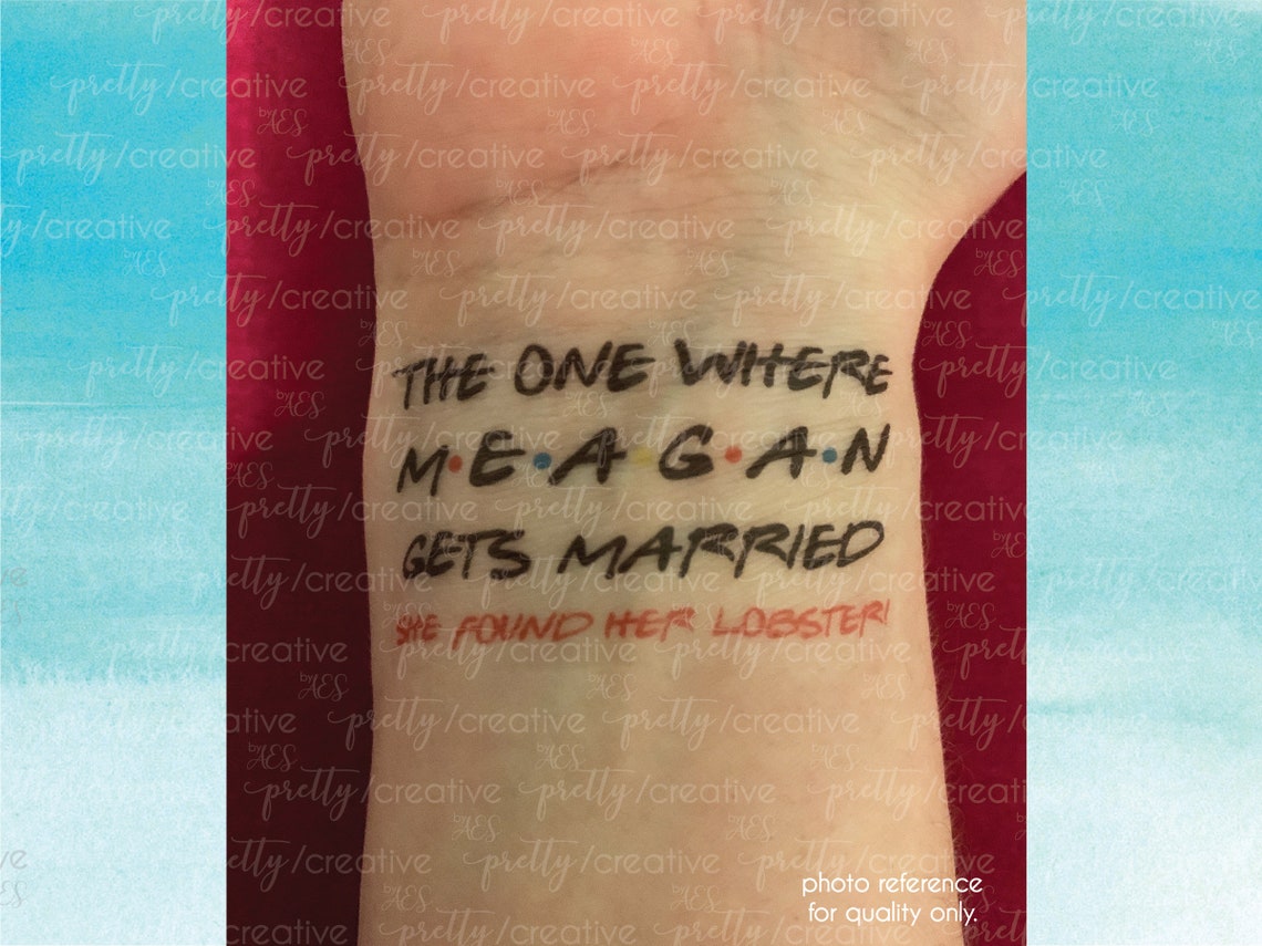 FRIENDS Theme "the One Where BRIDE Gets Married" Customized ...