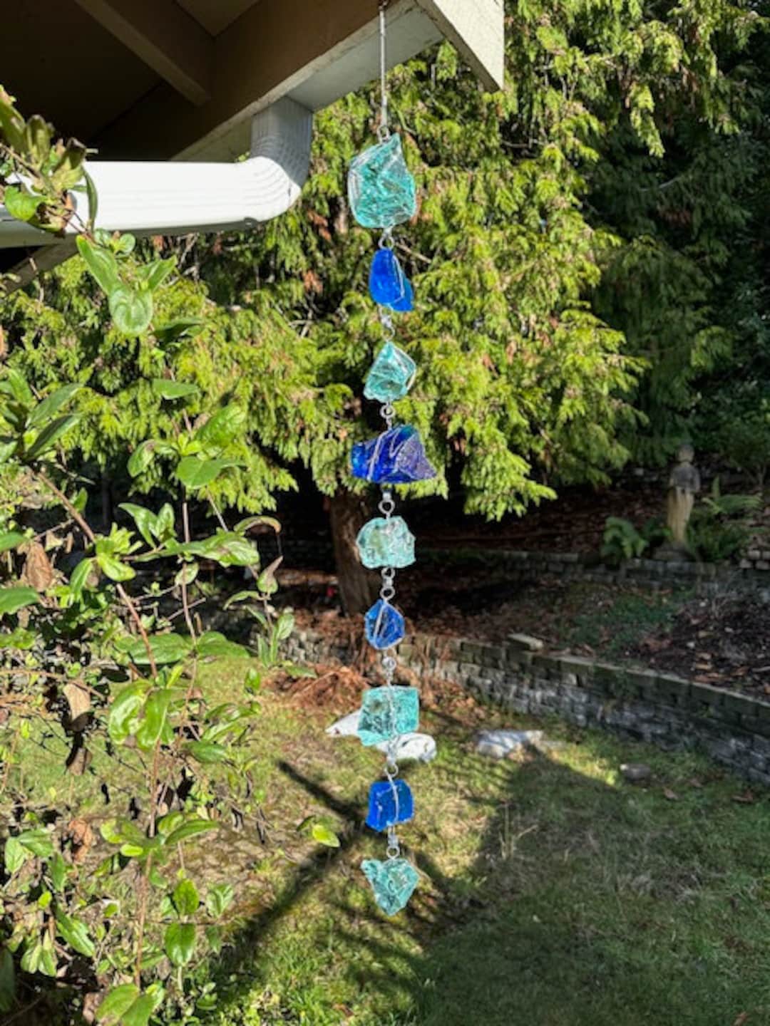 Gleaming Glass - Hanging Glass Cullet Garden Sculpture/garland - Etsy