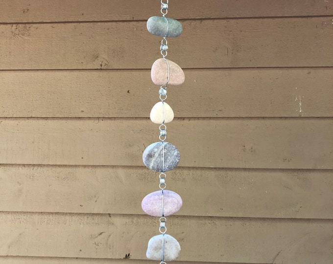 Raining Rocks Hanging Stone Garden Sculpture/garland - Etsy