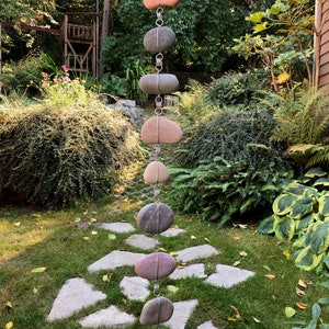 Raining Rocks - Hanging Stone Garden Sculpture/garland - Etsy