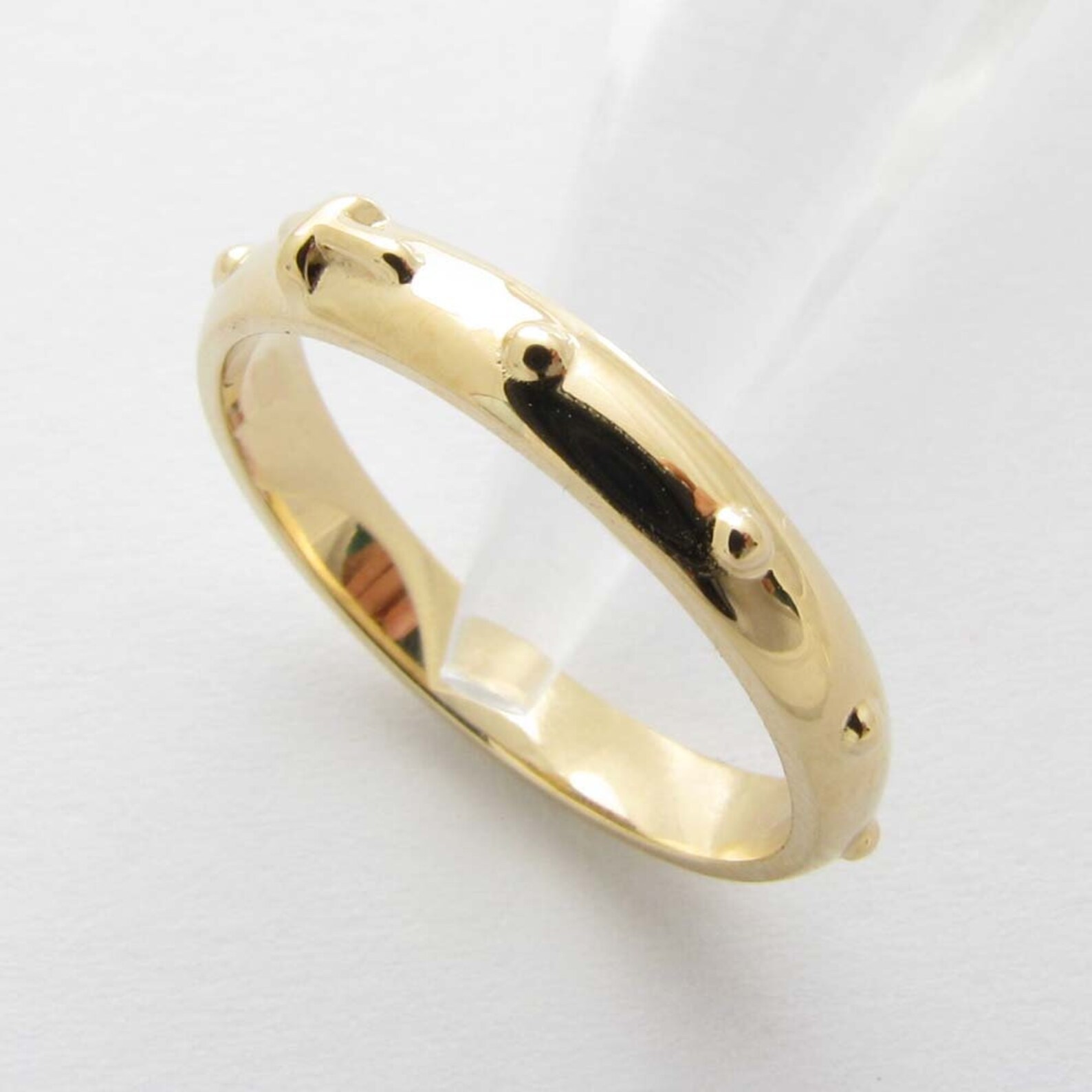 RR2013 Rosaire Ring 14K 18K Croix dor massif | Etsy