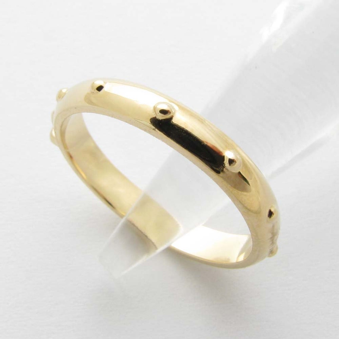 RR2013 Rosaire Ring 14K 18K Croix dor massif | Etsy