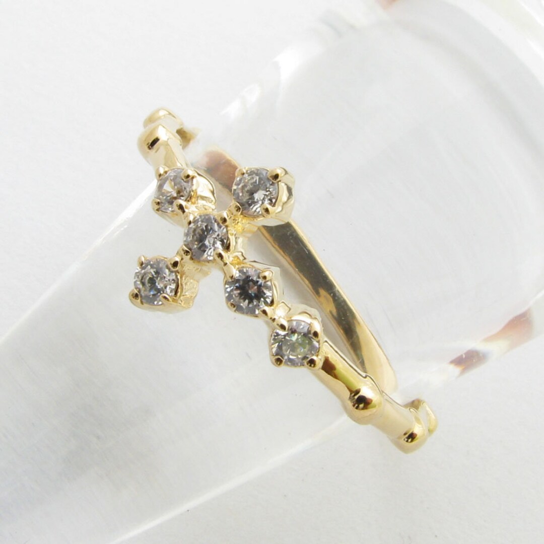 RR2047 14K 18K Solid Gold Diamond Rosary Ring Cross - Etsy