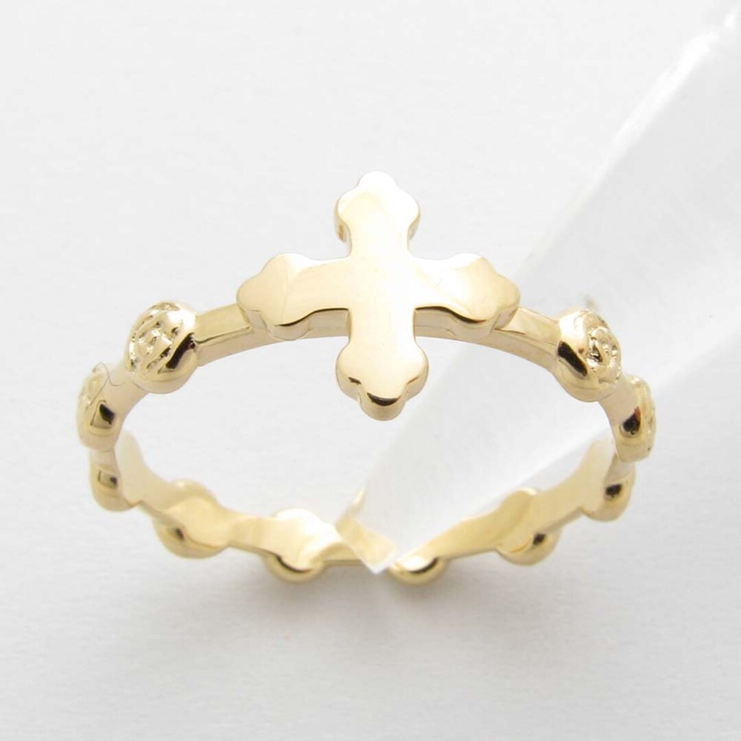RR2012-S Sterling Silver 925 Solid Rosary Ring Cross Rose - Etsy
