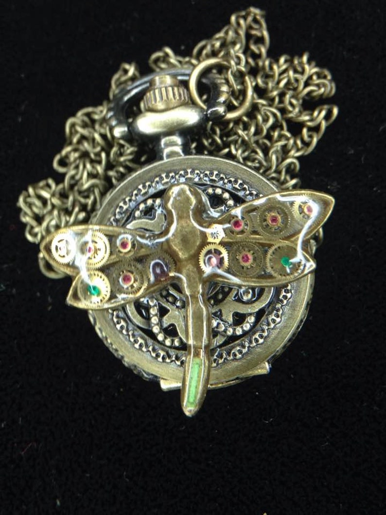 Dragonfly Locket Watch - Etsy