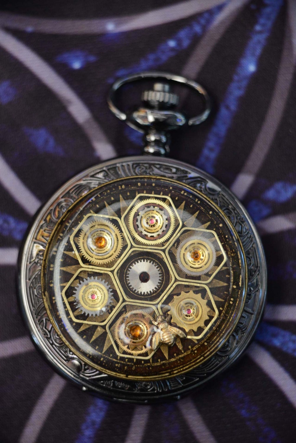 Full Honeycomb Mechanical Pocket Watch - Etsy
