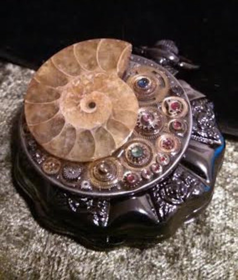 Moon Glory Gears Ammonite, Mechanical Pocket Watch, Gear Art - Etsy