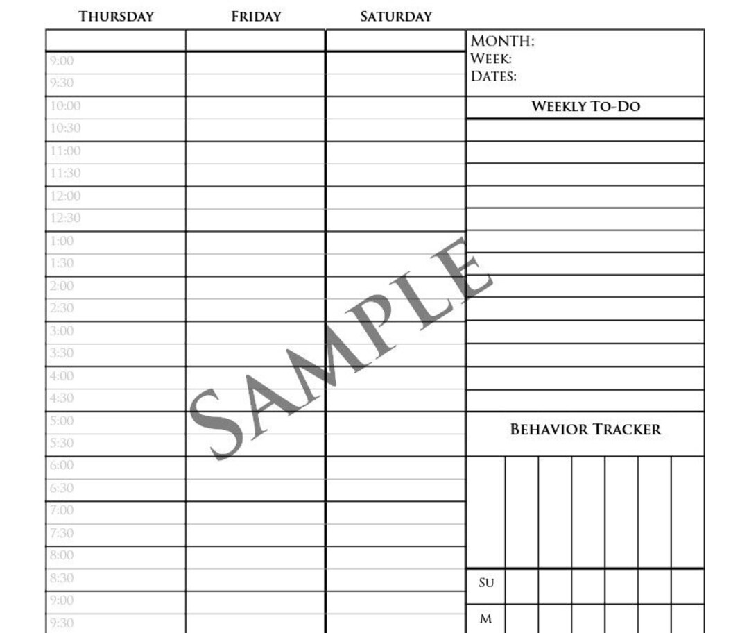 Printable Self Management Planner Pages [night Owl Edition ...