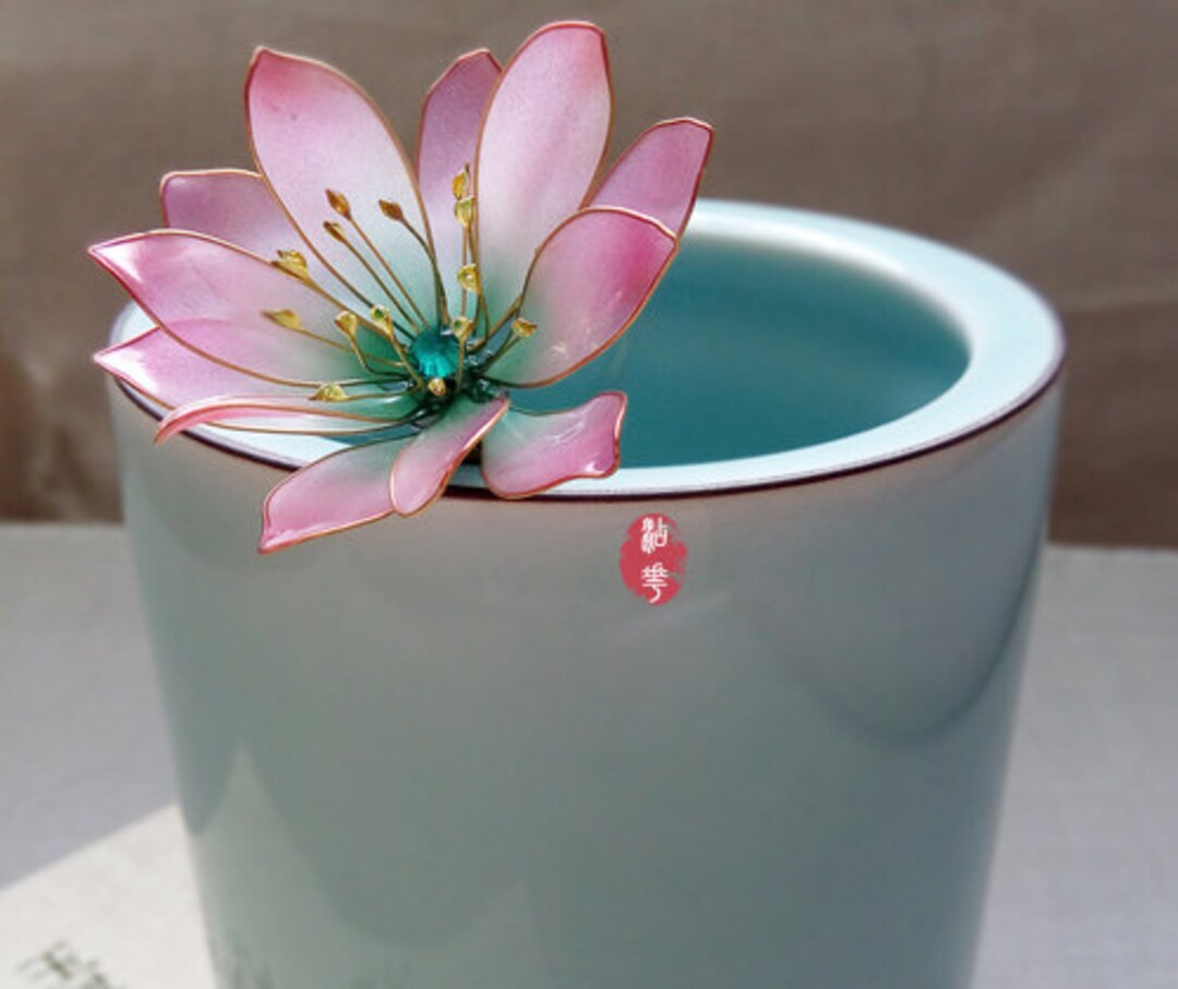 Purple Water Lily Hair Pin ， Hanfu Hair Pin，retro Hair Clips， Flower ...