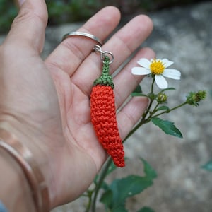 Chili Pepper Keychains // Crochet Keychains - Etsy