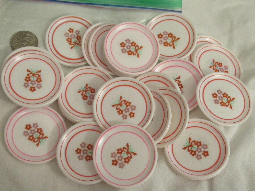 50 Miniature Plastic Plates: 2-inch DIY Craft Supplies - Etsy