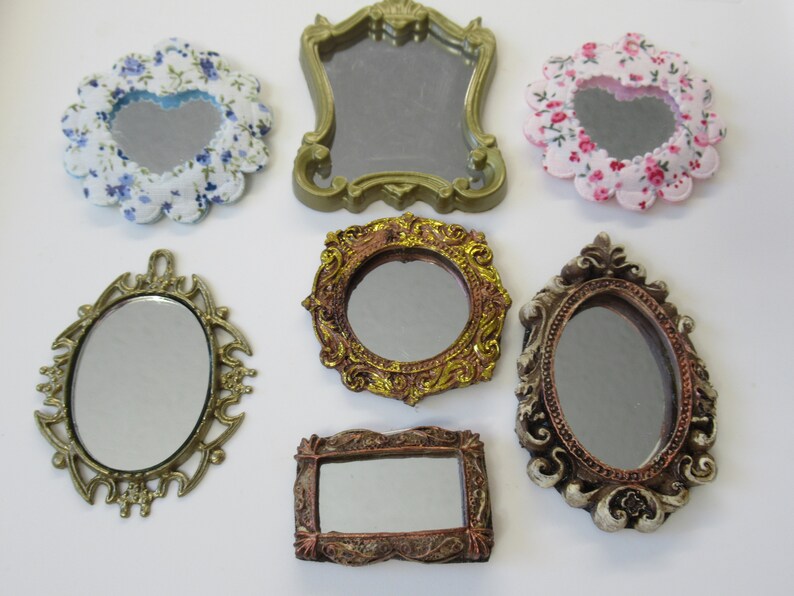 Mini Mirror Shabby Chic Baroque Goth Style Miniature Vintage - Etsy