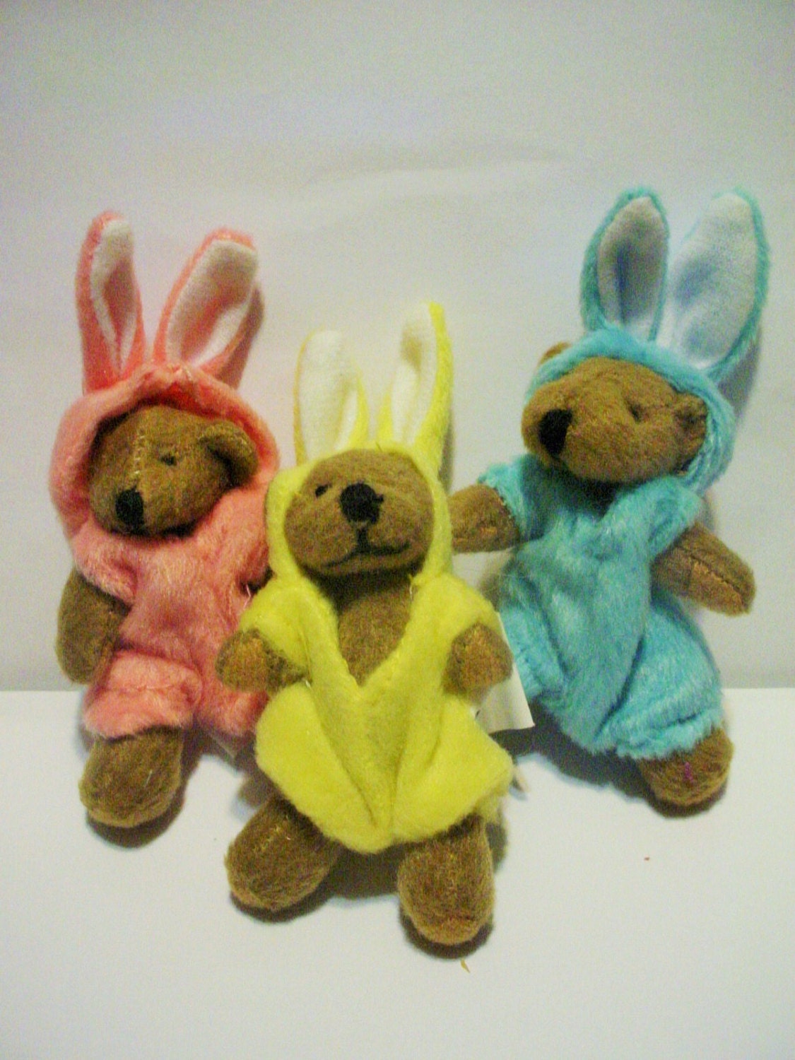 Mini Easter Teddy Bears in Bunny Costumes Stuffed Animals for - Etsy
