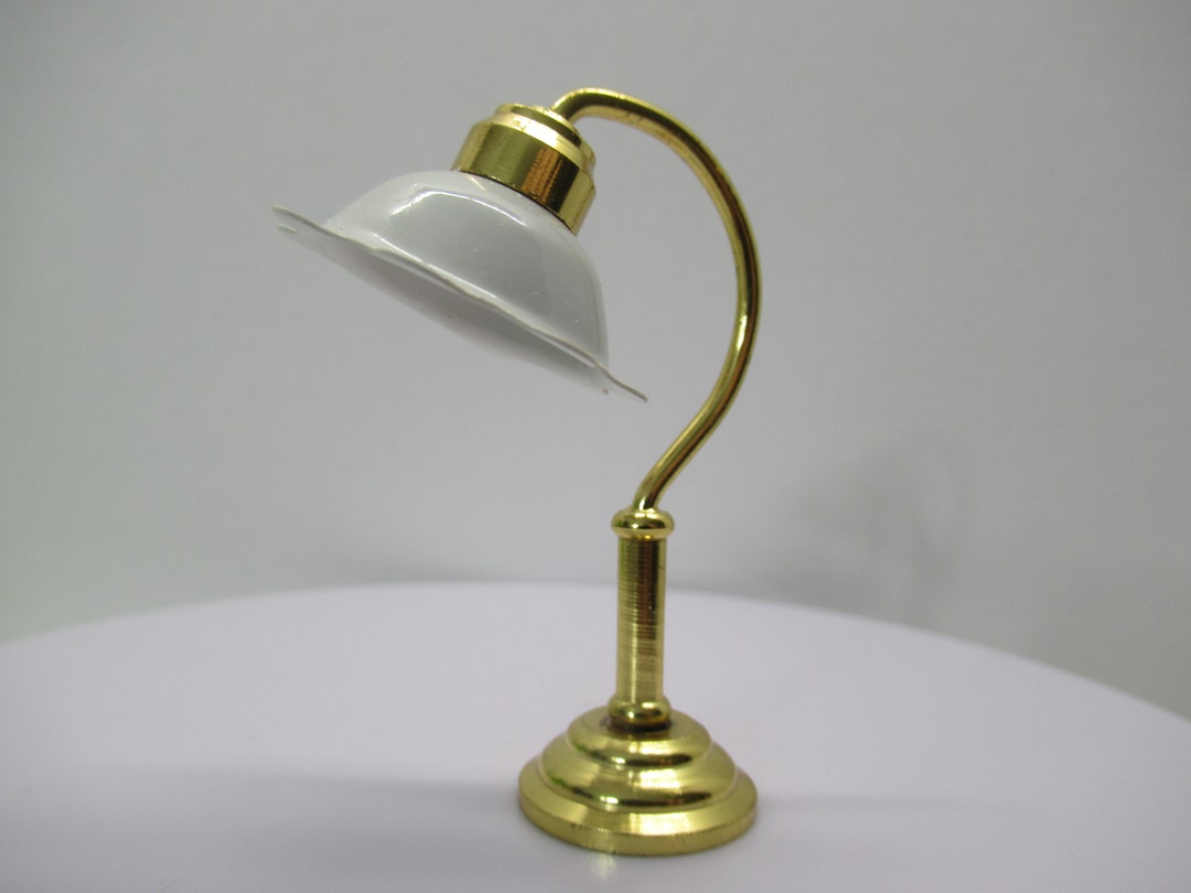 Miniature Brass Gooseneck Lamp, 2" Tall, 1:6 Scale Diorama - Etsy