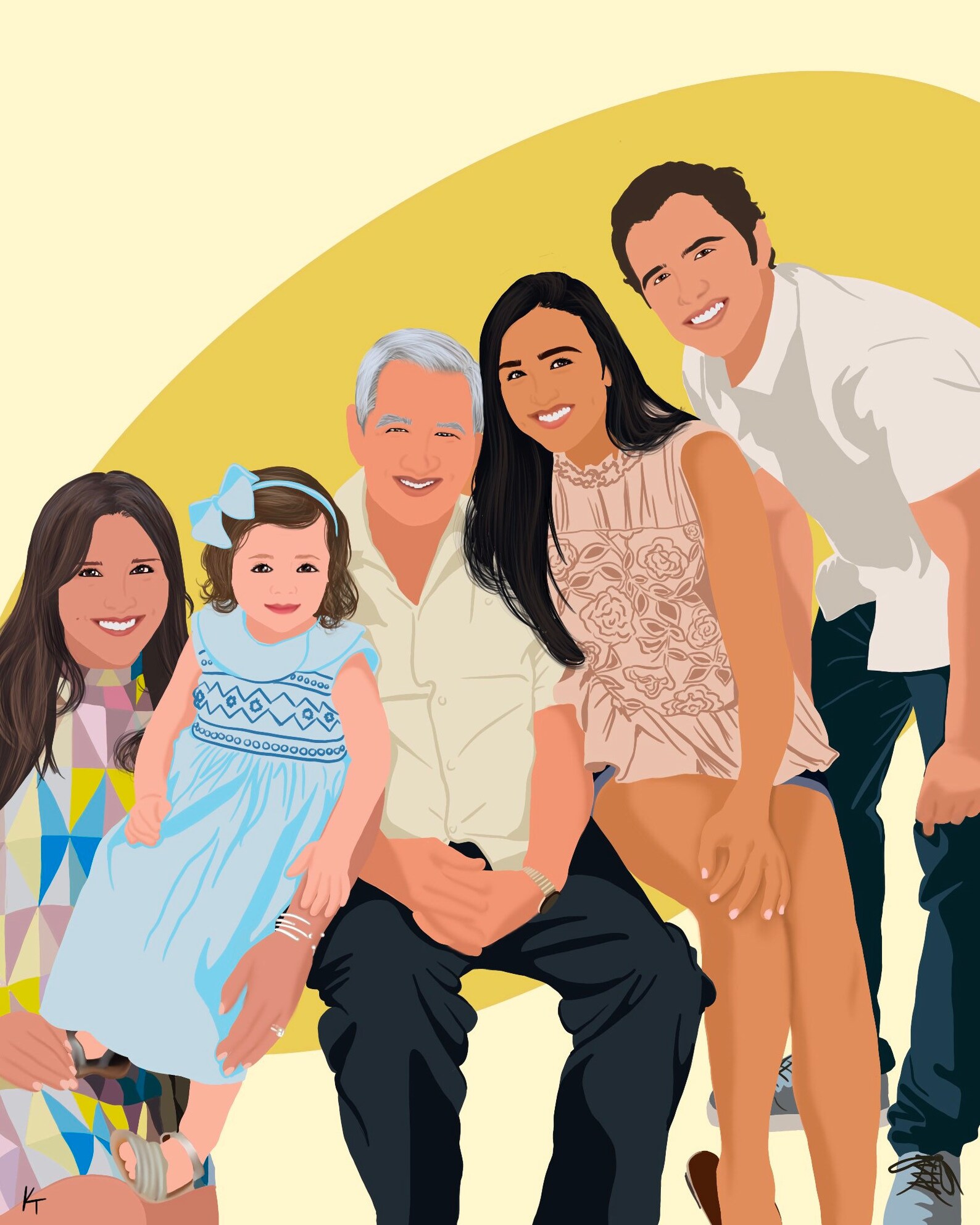 Custom Color Block Portraits - Etsy