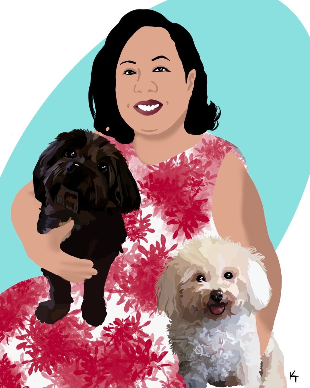 Custom Color Block Portraits - Etsy