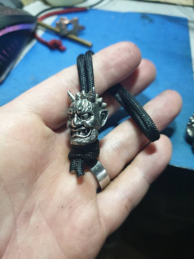 Oni Pewter Bead - Etsy
