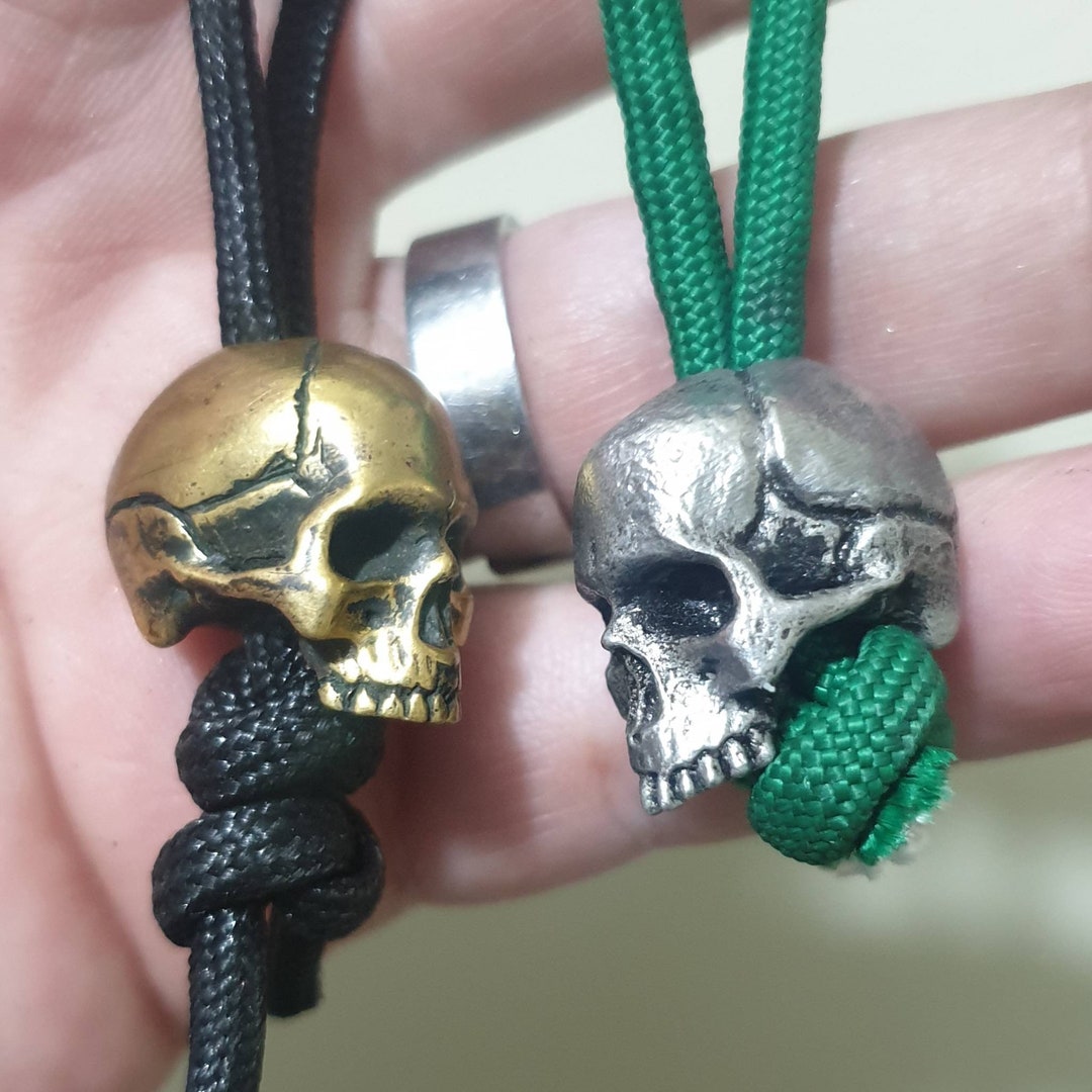 Jawless Skull Pewter/brass Bead - Etsy