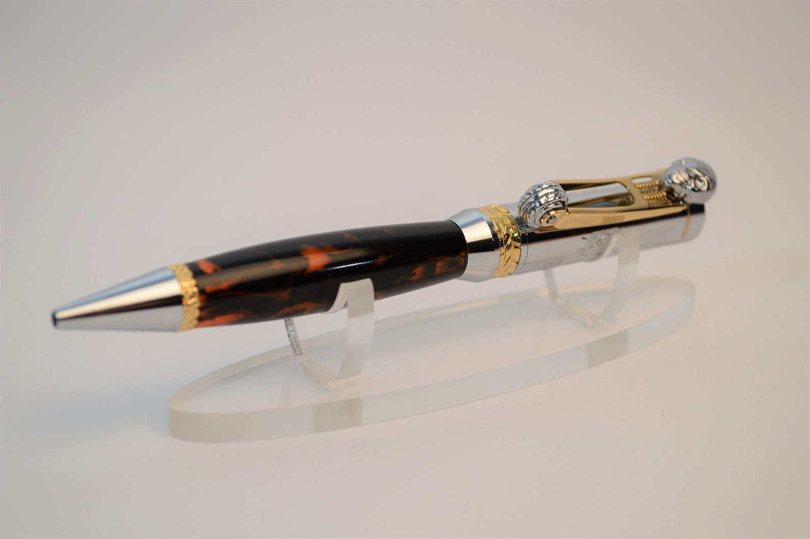 Motorcycle Pen Made With Black and Orange Acrylic. - Etsy
