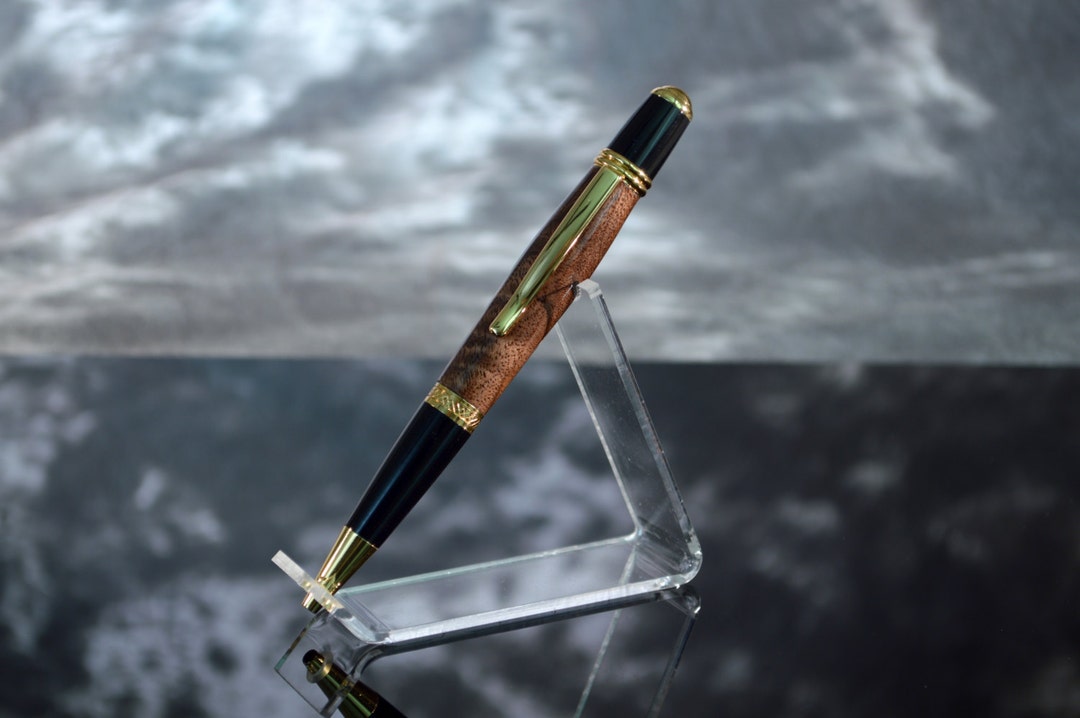 Sierra North Georgia Walnut With Gold and Black Finish Twist Pen - Etsy