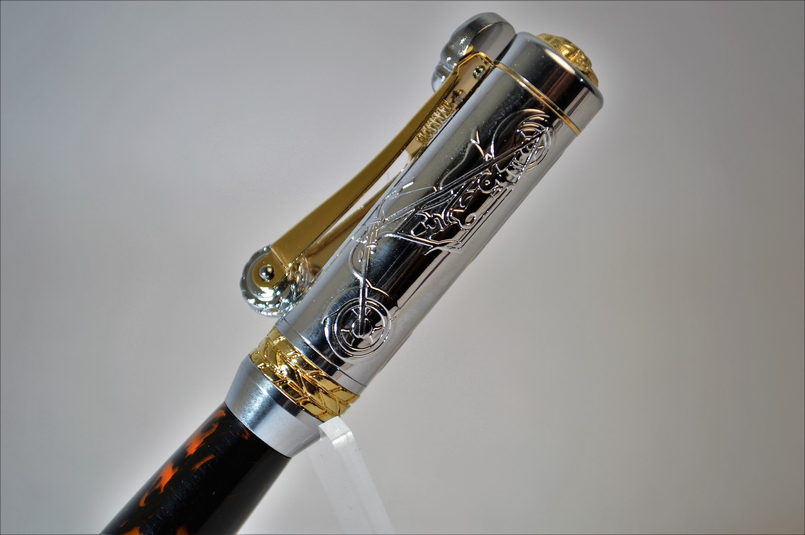 Motorcycle Pen Made With Black and Orange Acrylic. - Etsy