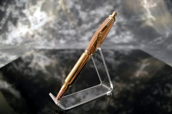 Whiskey Barrel Bullet Click Pen in Gold Finish With Velvet - Etsy