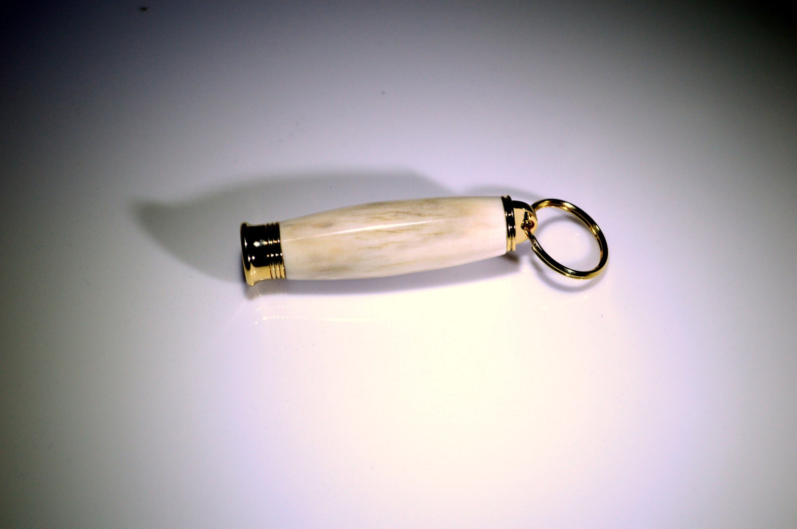 Deer Antler Key Ring / Knife With Velvet Gift Pouch - Etsy