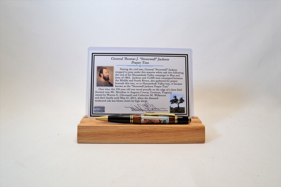 Handcrafted Stonewall Jackson Prayer Tree Twist Pen in Antique Brass ...
