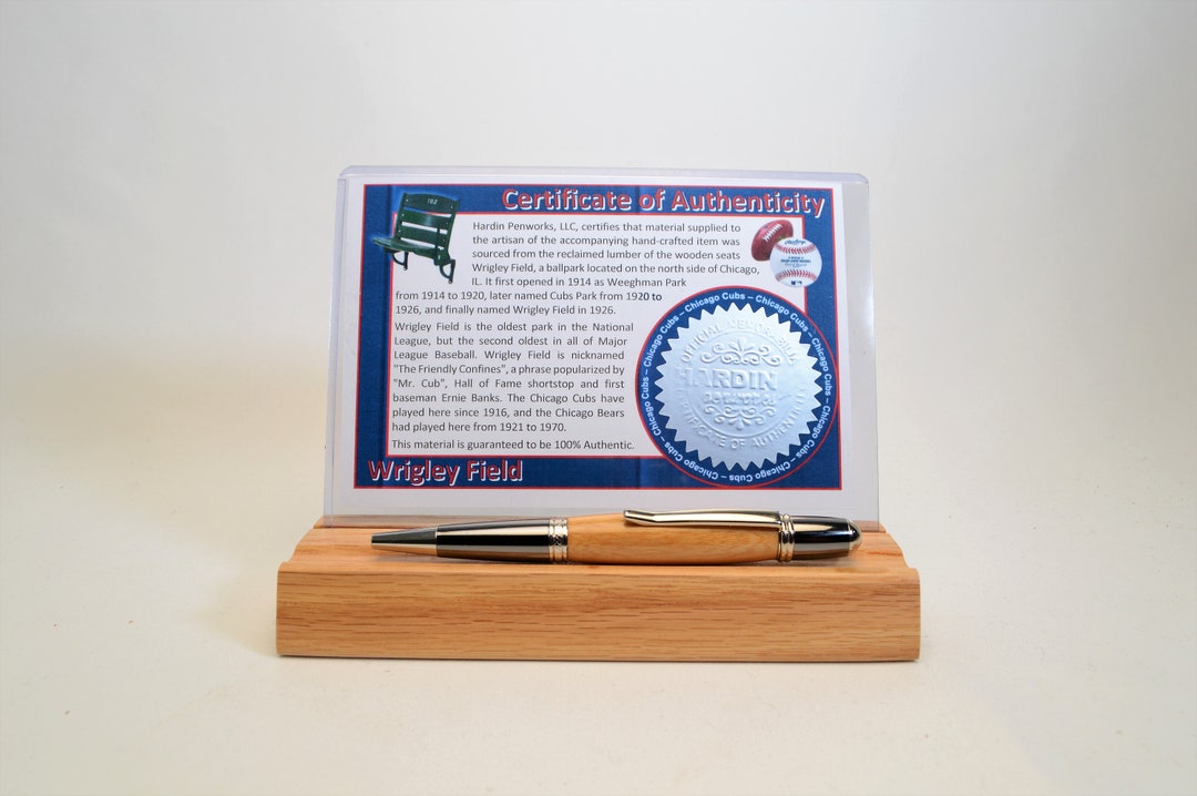Pen Made From Chicago Cubs Wrigley Field Wooden Bleachers - Etsy