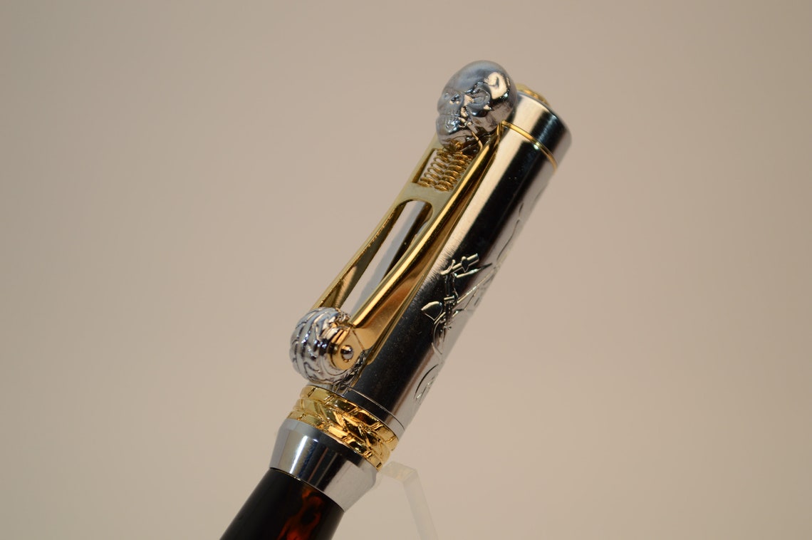 Motorcycle Pen Made With Black and Orange Acrylic. - Etsy