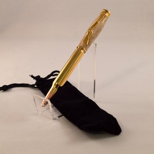 Deer Antler Bullet Cartridge Twist Pen in Gold Finish With - Etsy